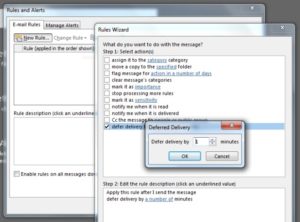 How To Delay Sending Emails In Outlook With A Rule So You Can Undo Send ...