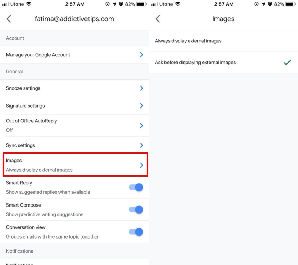 How to disable external images in Gmail apps — TojiKon.Net